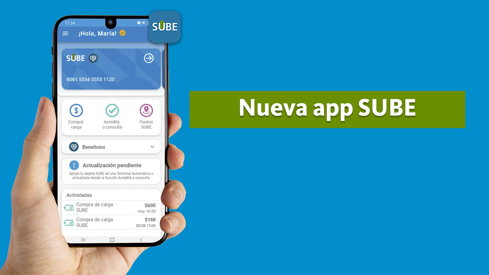 Cómo actualizar la tarjeta SUBE en Argentina